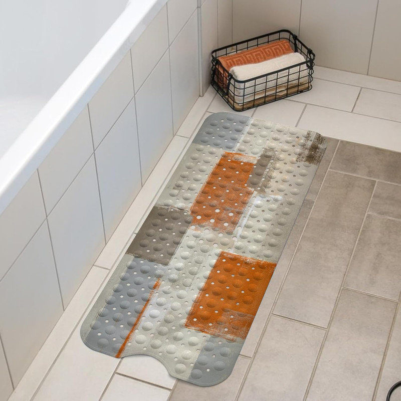 Symple Stuff 40 X 16 Inch Tub Mat for Bathroom, Abstract Art Bath Tub ...
