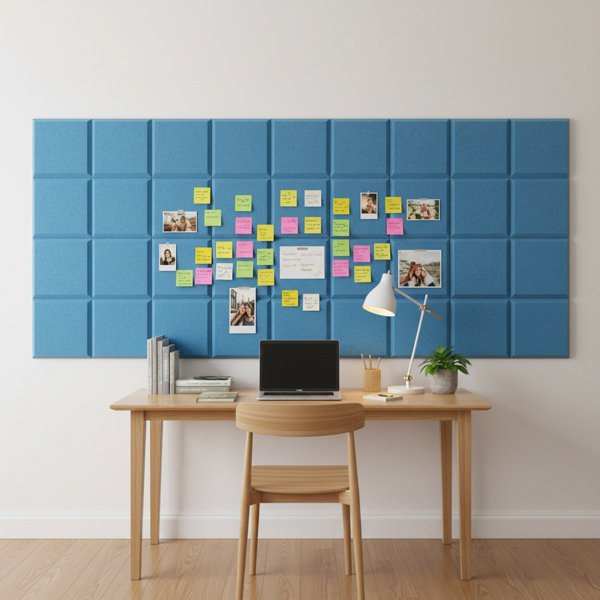 Ebern Designs 1 Panel Felt Nine Grid Background Wall Diy Jigsaw Photo ...