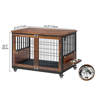 Archie & Oscar™ Dog Crate Furniture with Wheels, Feeding Bowls ...