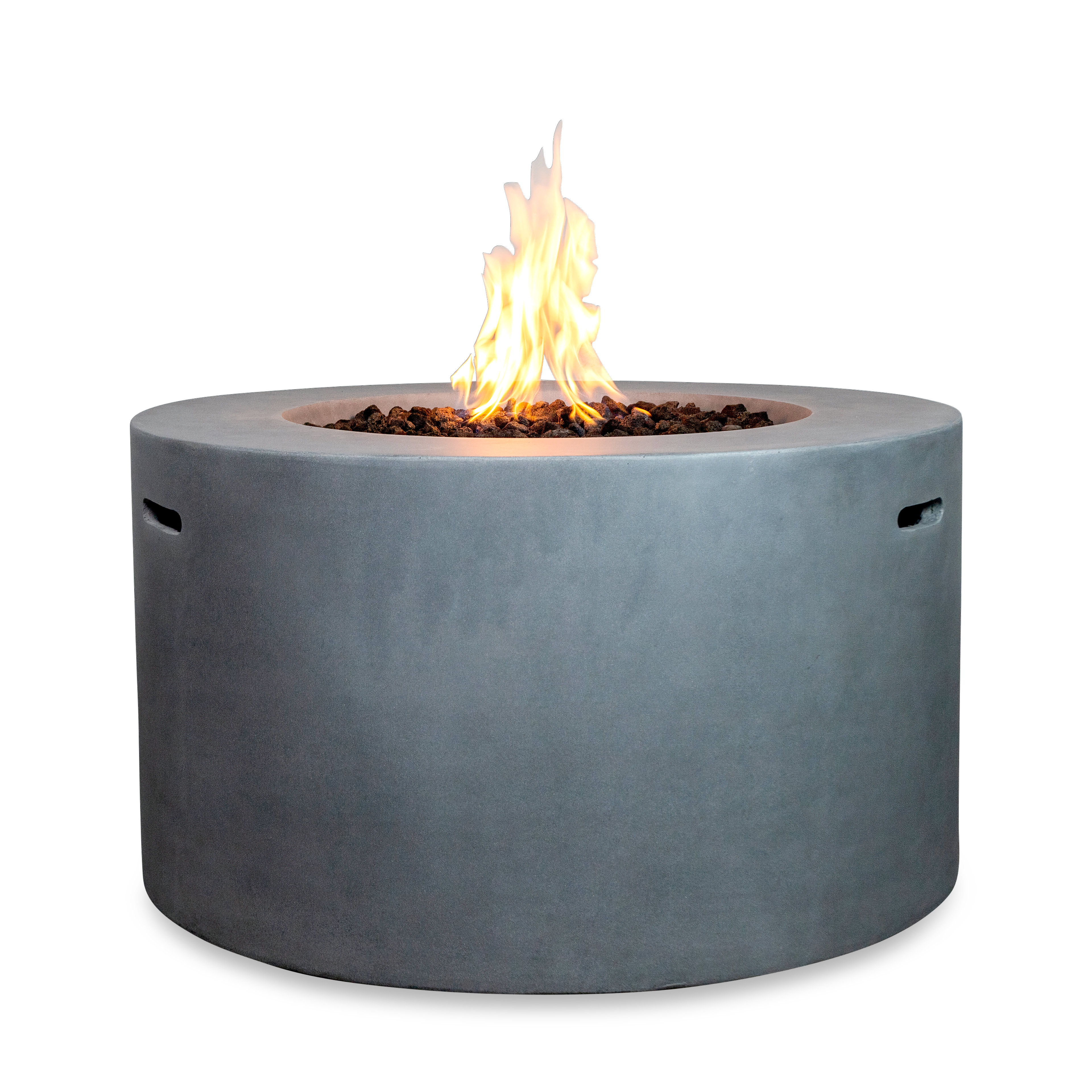Latitude Run® Mason 42" Round Concrete Propane Gas Fire Pit with Access ...