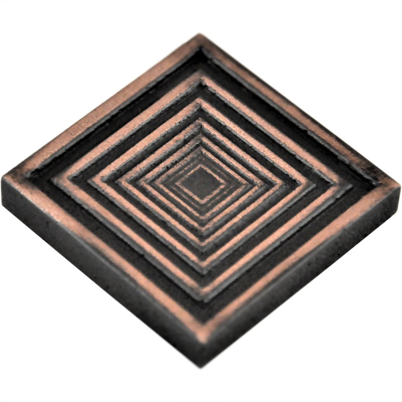 Nichetiles Focus 2'' x 2'' Metal Decorative Tile Insert | Wayfair