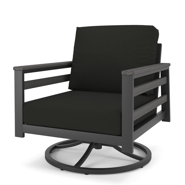Birch Lane™ Townsend Patio Swivel Rocker Chair with Sunbrella Cushions ...