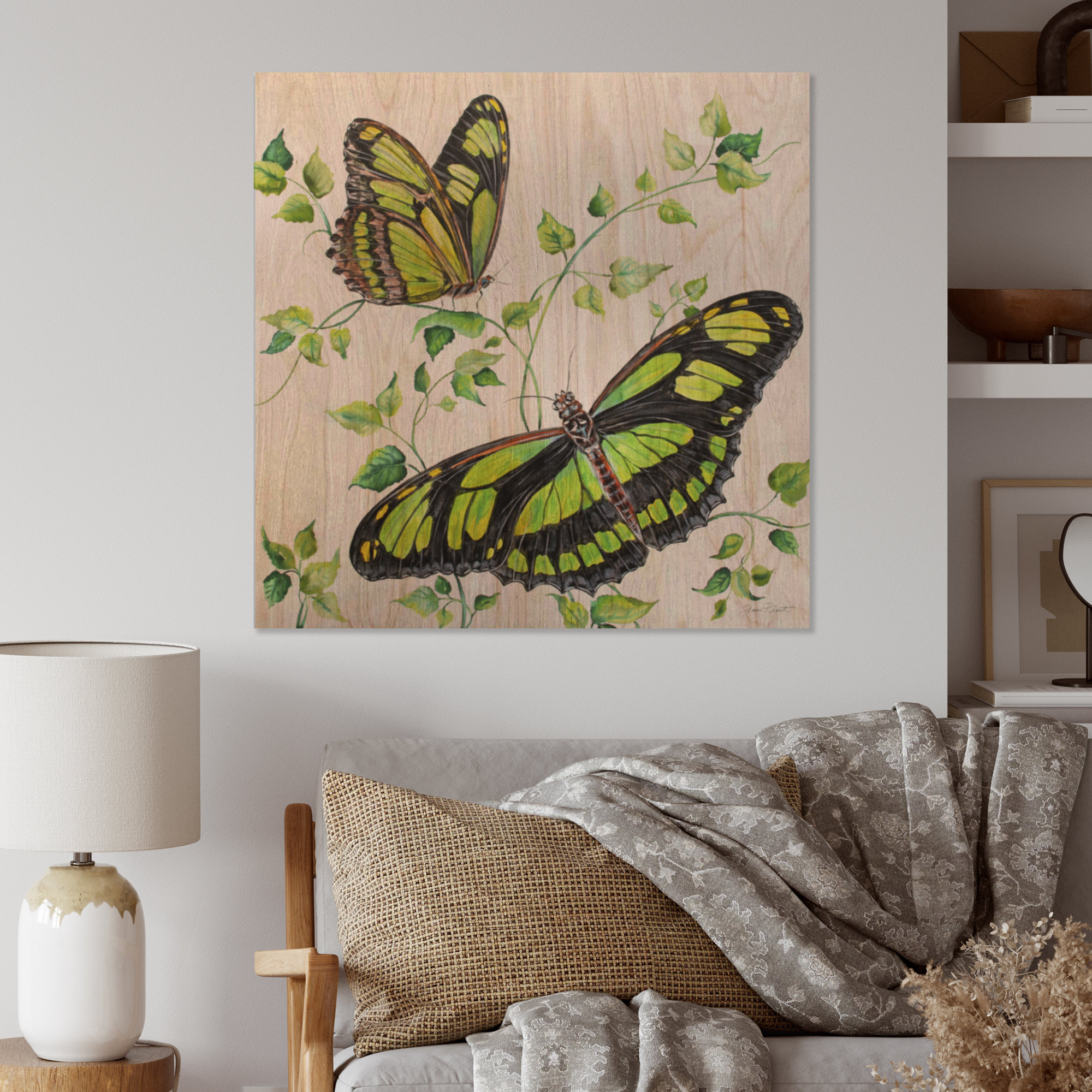 August Grove Summertime Butterflies D - Vintage Wood Wall Art Panels ...