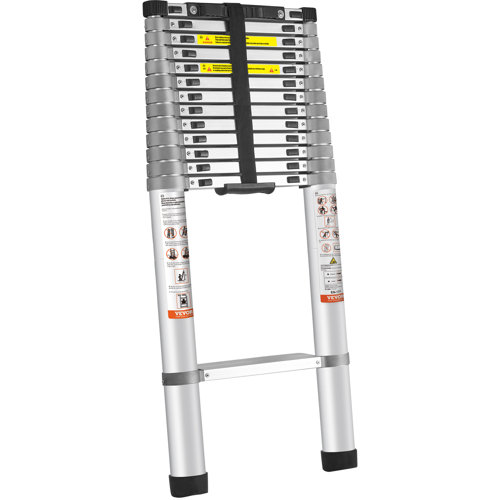VEVOR 14 - Step Aluminum Folding Extension Ladder | Wayfair