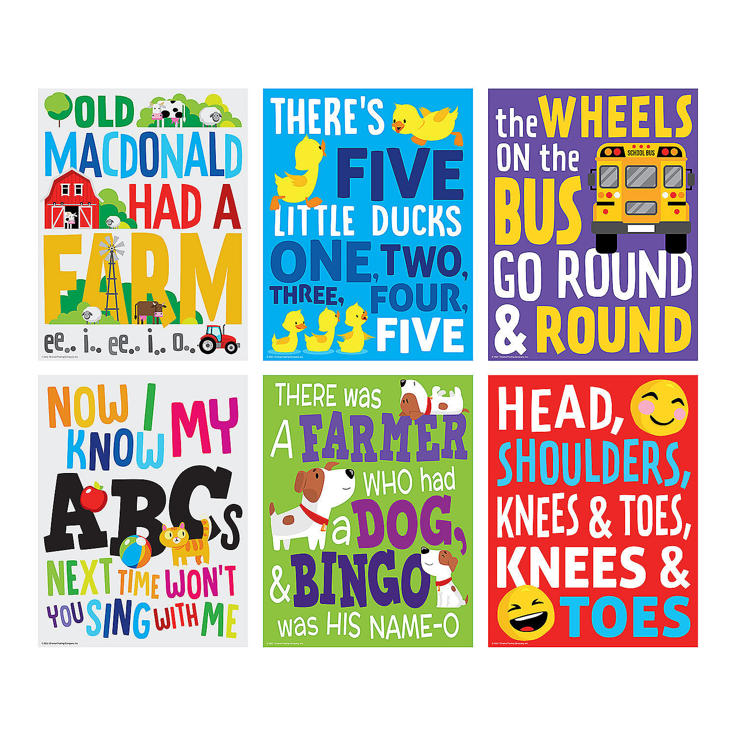 Oriental Trading Company Fun Express Classic School Song Posters | Wayfair