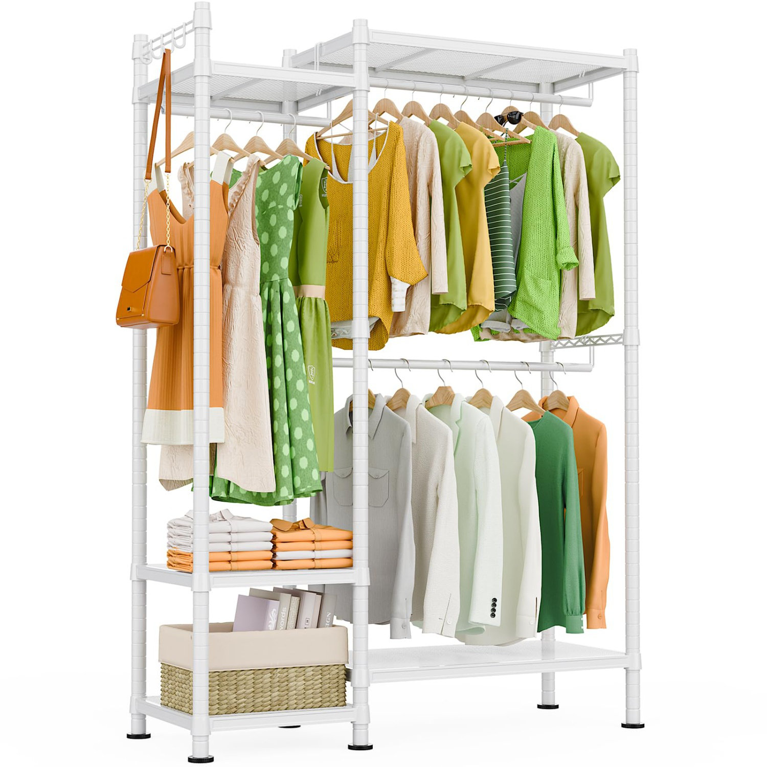 Rebrilliant Garment Rack Heavy Duty Clothes Rack For Hanging Clothes ...