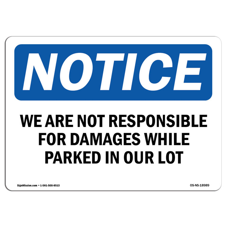 SignMission We Are Not Responsible for Damages While Sign | Wayfair
