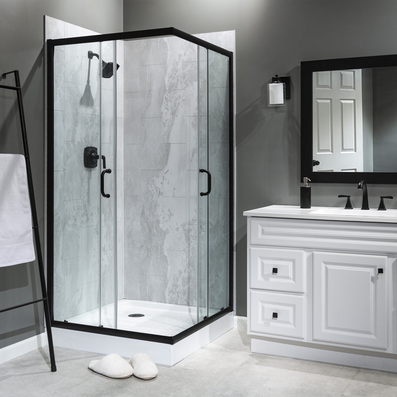 Palisade 36In X 36In X 78In Vinyl Corner Shower Surround | Wayfair