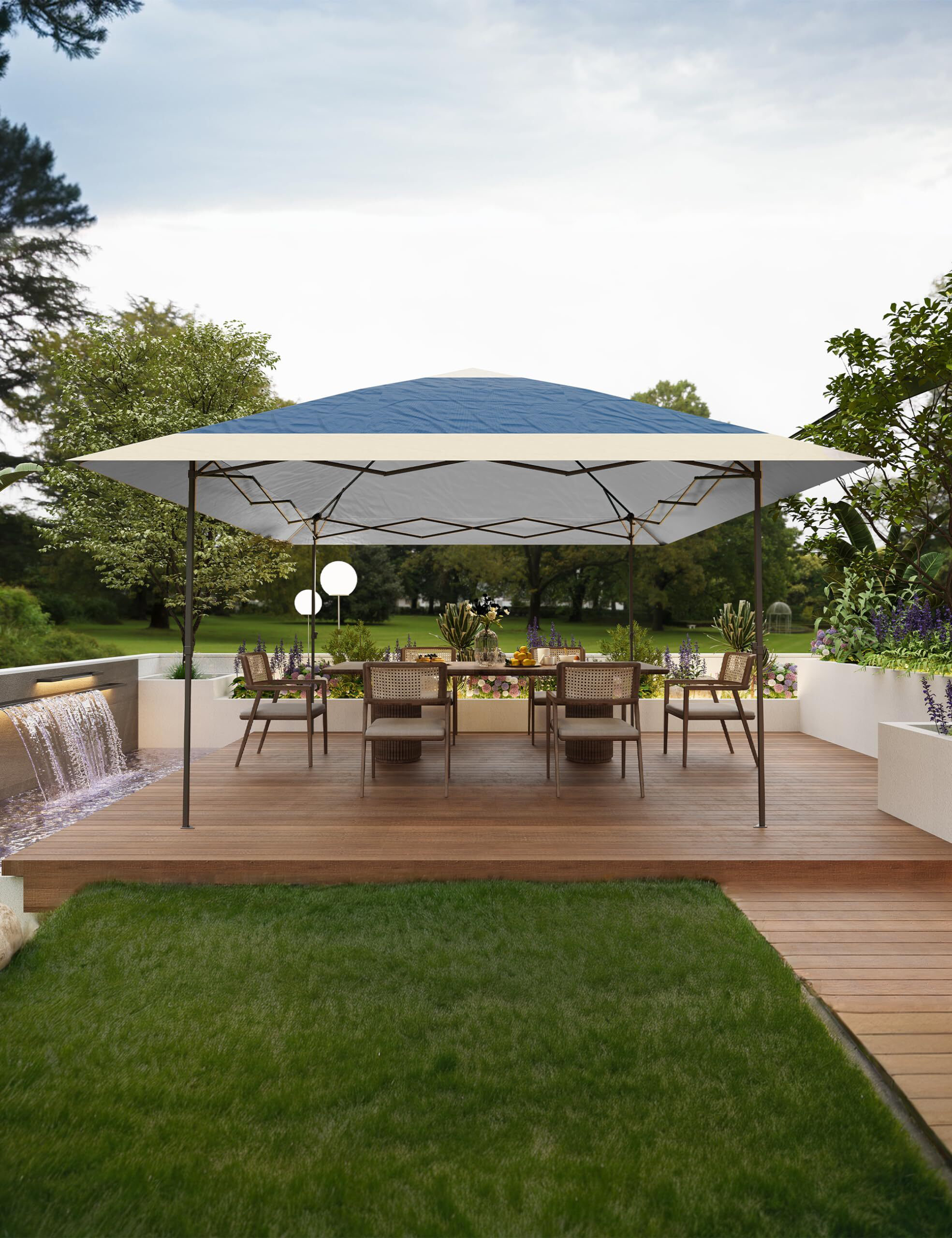 Homhougo 10.5 Ft. W x 10.5 Ft. D Aluminum Dome Gazebo | Wayfair