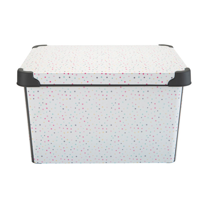 Latitude Run® Dot Print Design Plastic Box | Wayfair