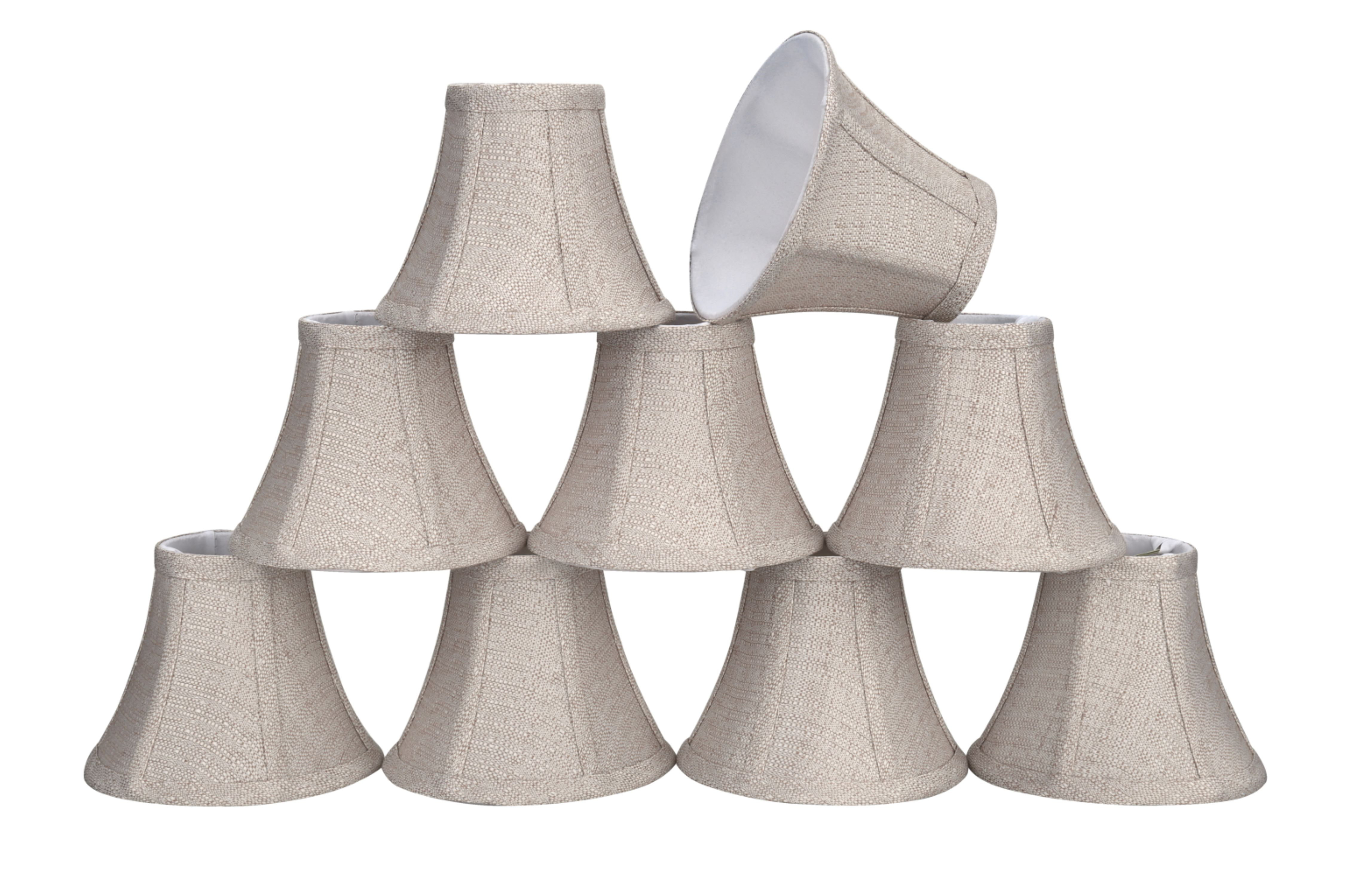 Aspen Creative Corporation 5" H Faux Linen Textured Fabric Bell Lamp ...