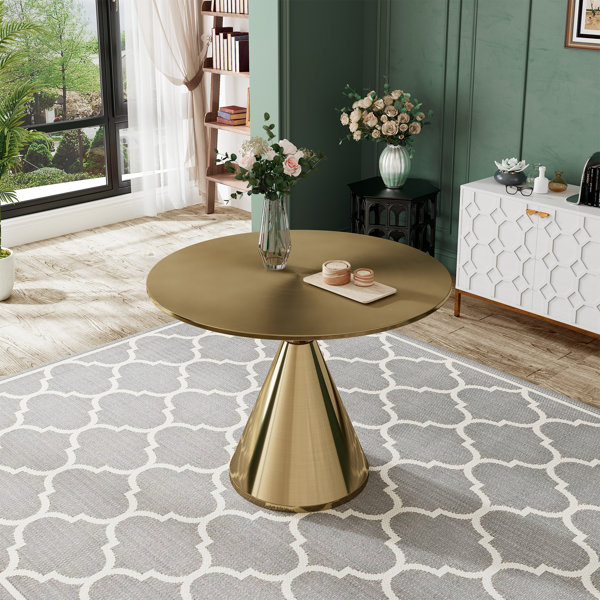 Mercer41 Rothmund Round 39.37'' dining table & Reviews | Wayfair