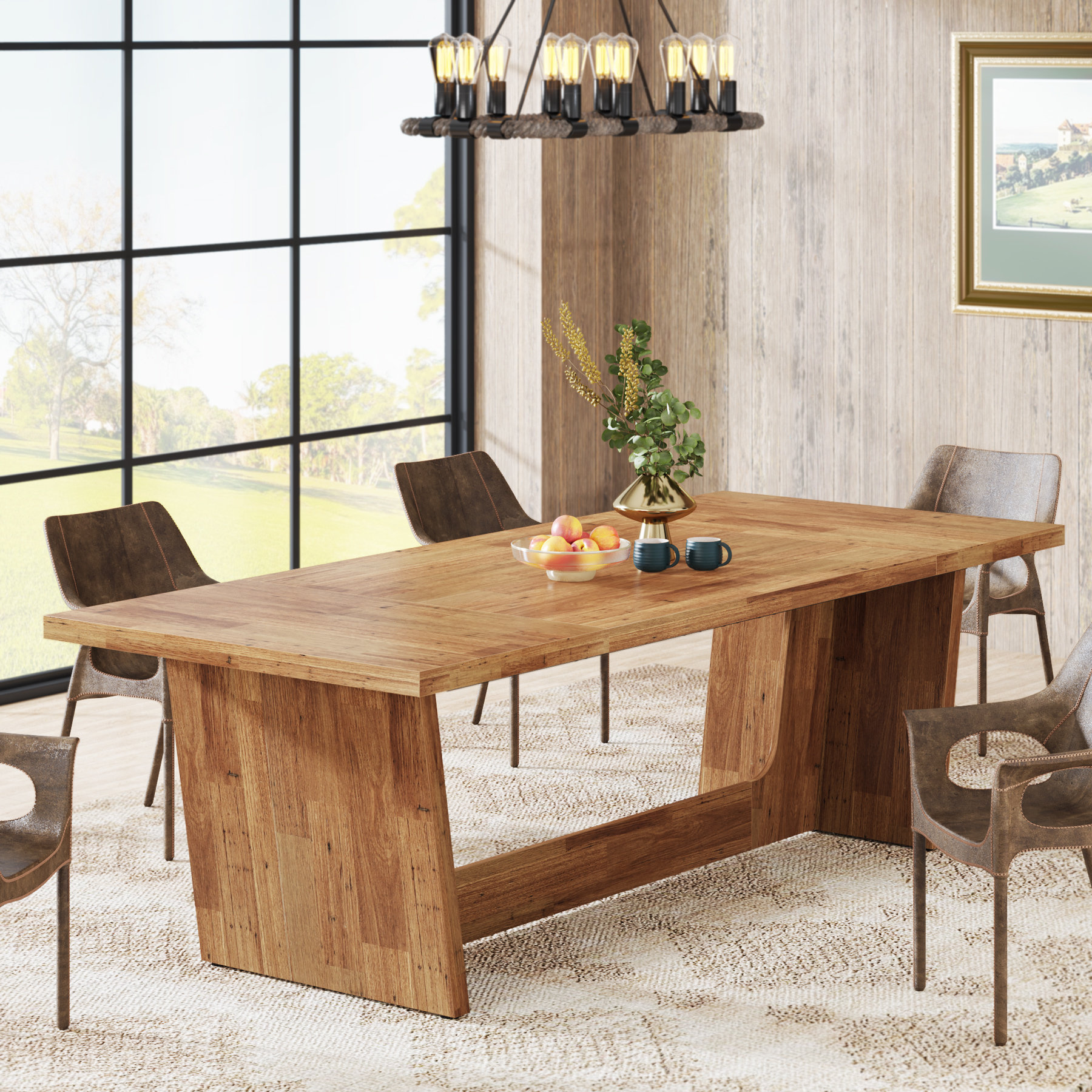 Millwood Pines 70.9" Dining Table for 6-8 People & Reviews | Wayfair