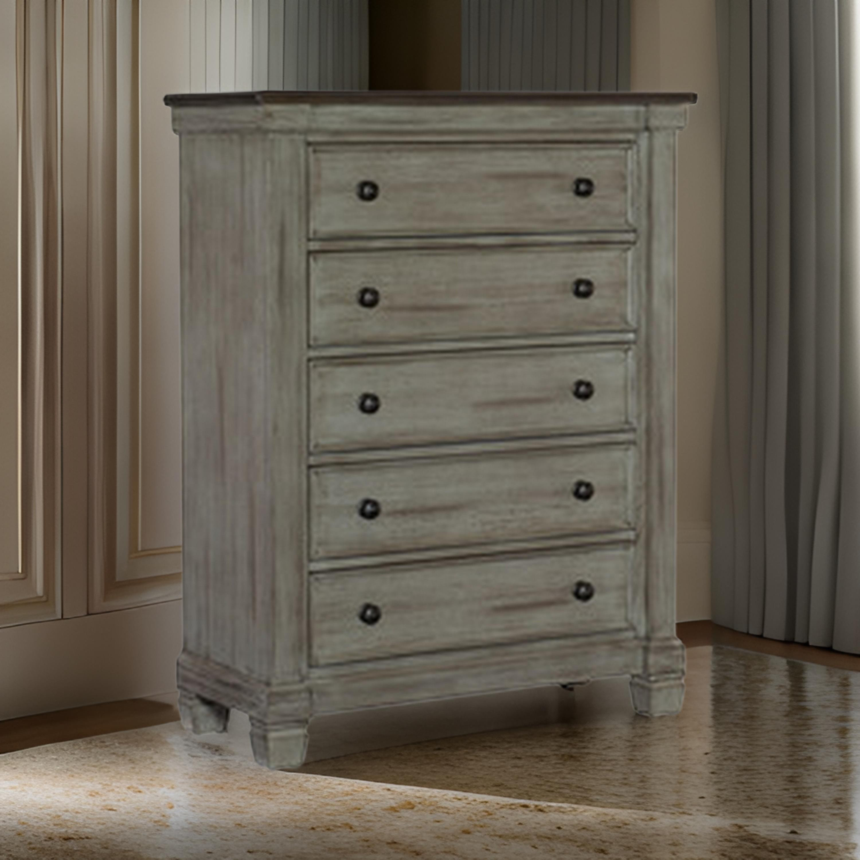 August Grove® Dezerae 5 Drawer 40" W Chest | Wayfair