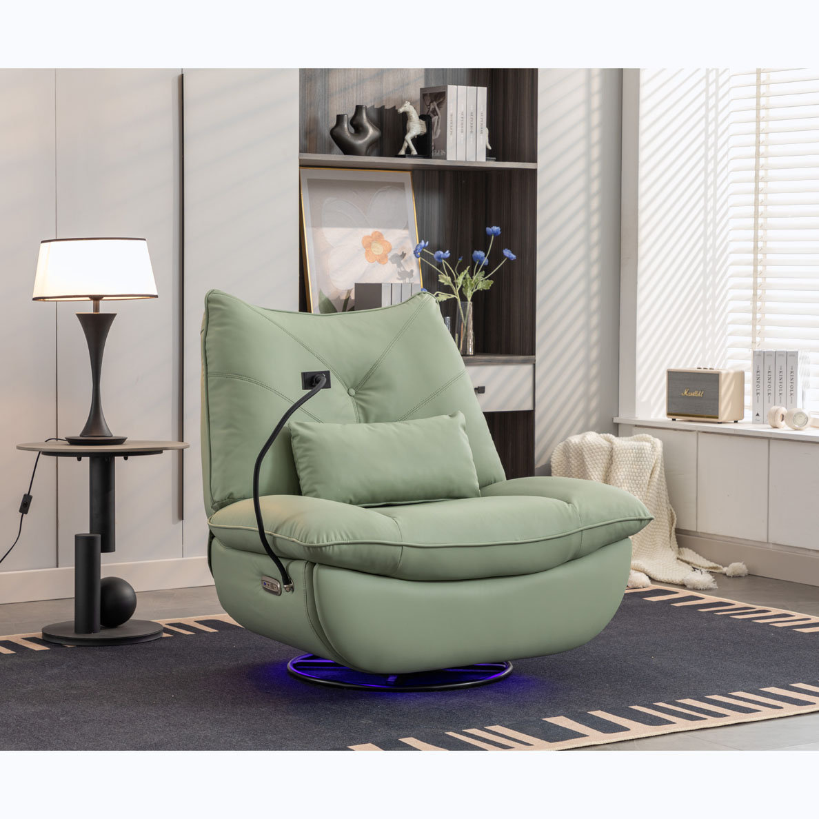 Ivy Bronx 270 Swivel Glider Recliner Chair,Power Recliner Rocking Chair ...