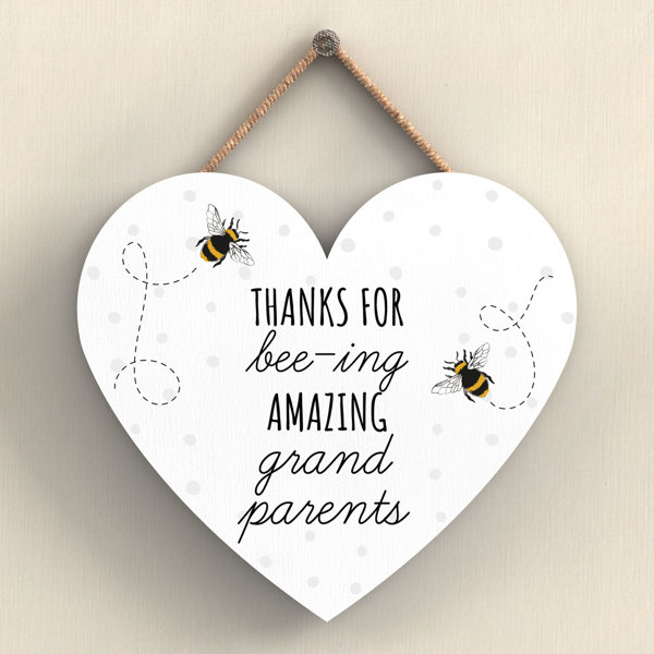 Happy Larry Bee Thanks For Bee-ing Grandparents Wall Décor | Wayfair.ie