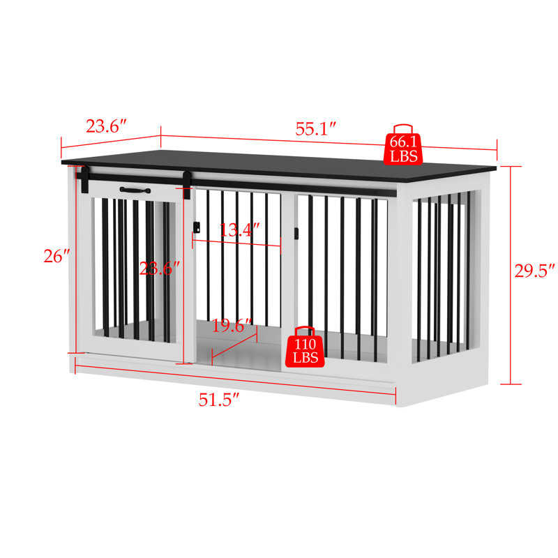 Tucker Murphy Pet™ Barn Door Dog Crate With Lock & Reviews | Wayfair