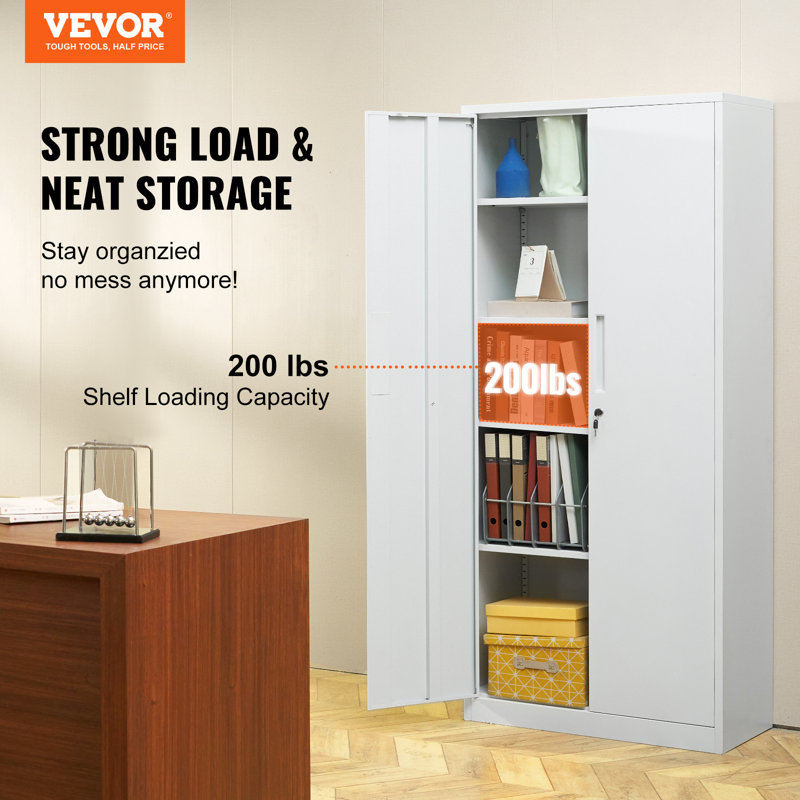 VEVOR Metal Single Storage Cabinet ( 70.8'' H x 31.5'' W x 15.75'' D ...
