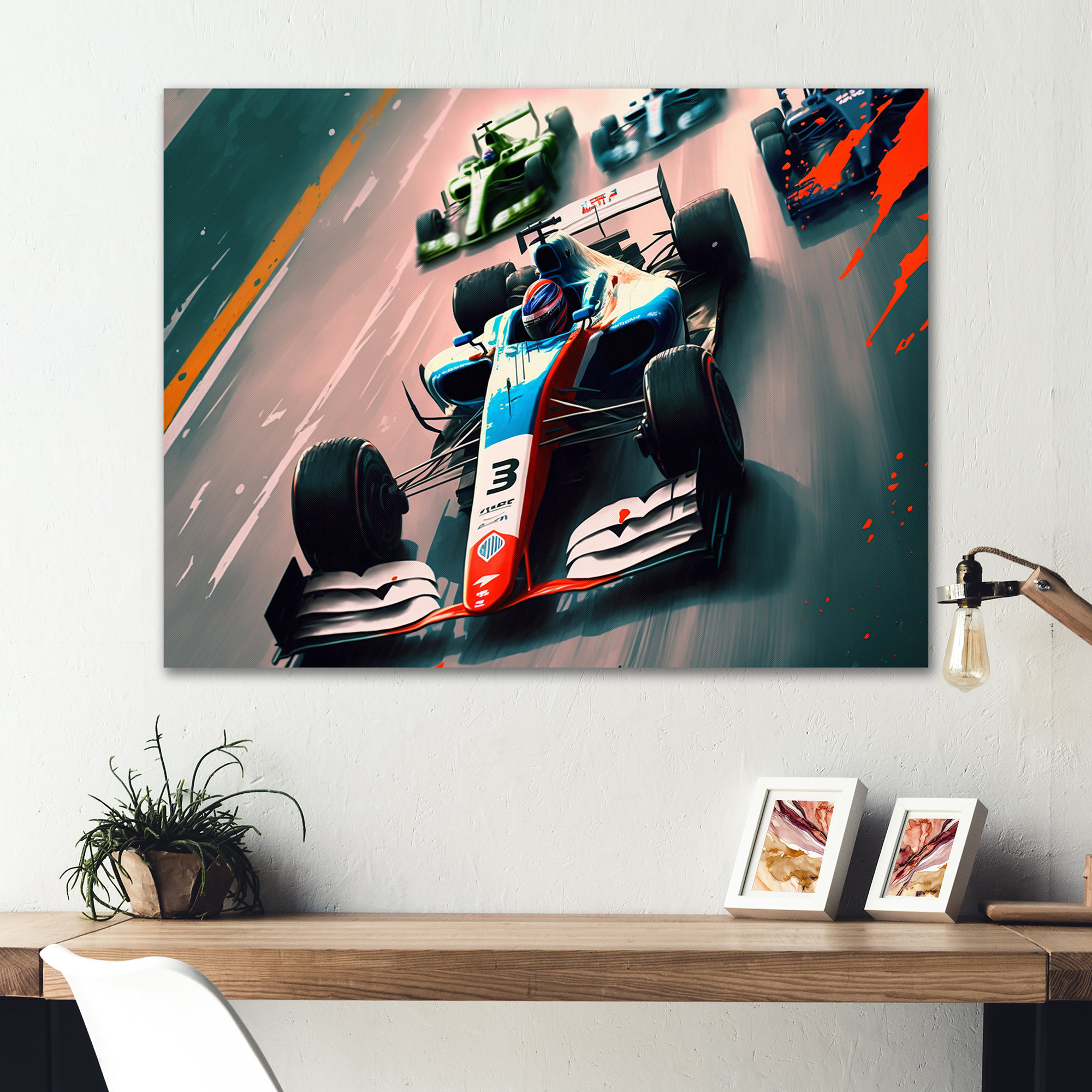 Latitude Run® Formula Car Racing V - Modern Metal Wall Décor - Wayfair ...