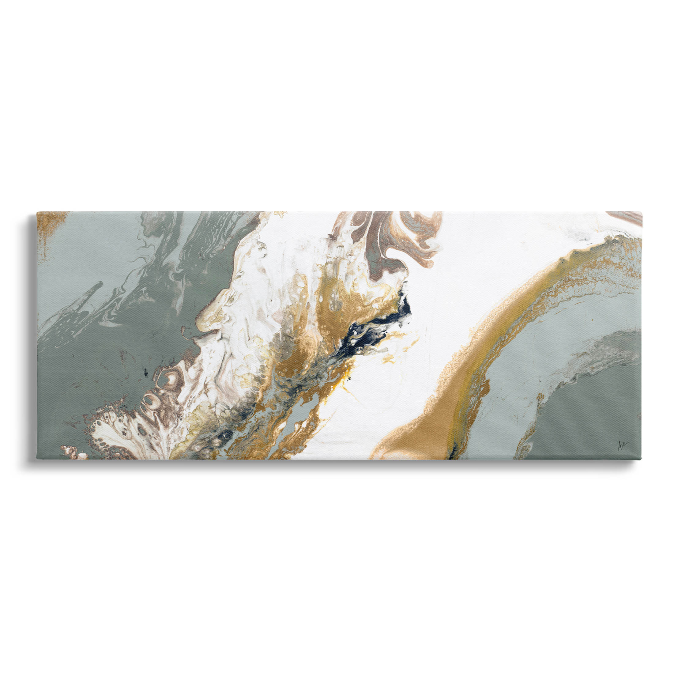 Stupell Industries Marbled Geode Abstract Composition Canvas Wall Art ...
