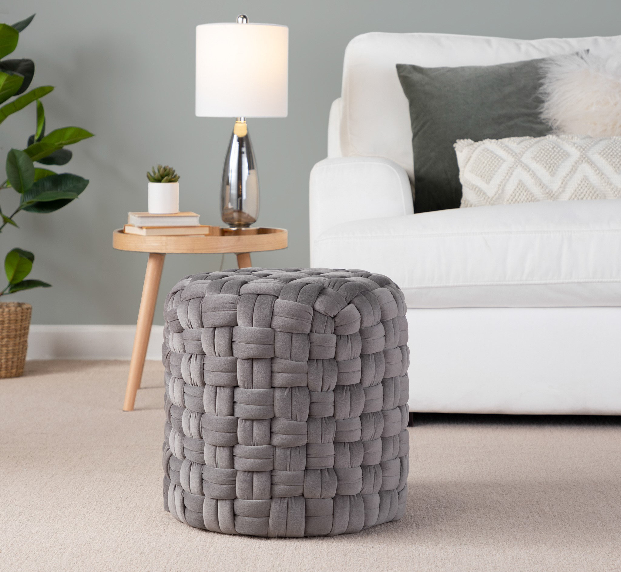 Everly Quinn Velvet Pouf & Reviews | Wayfair