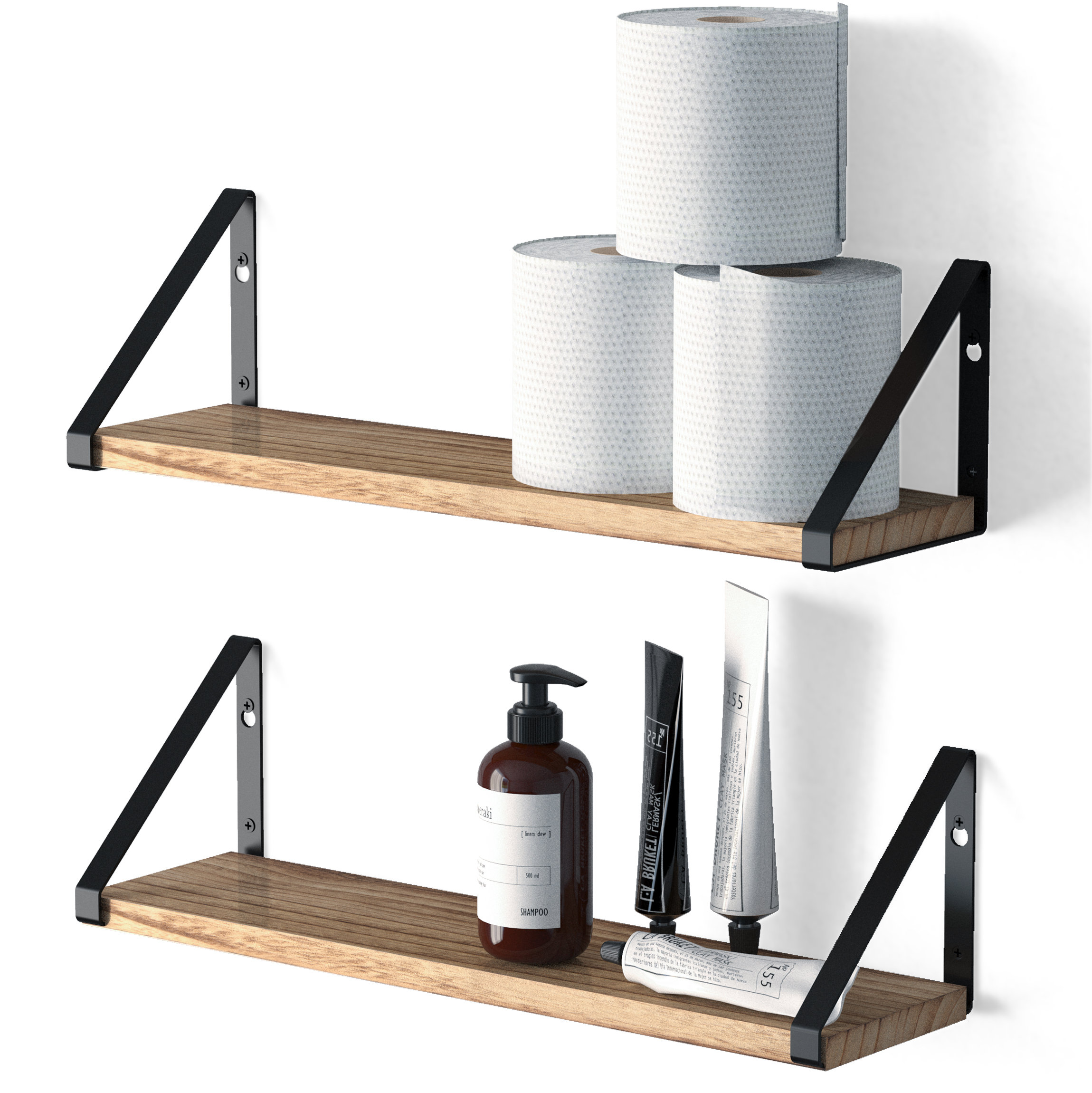 Gracie Oaks Lorne 2 Piece Bracket Shelf & Reviews | Wayfair