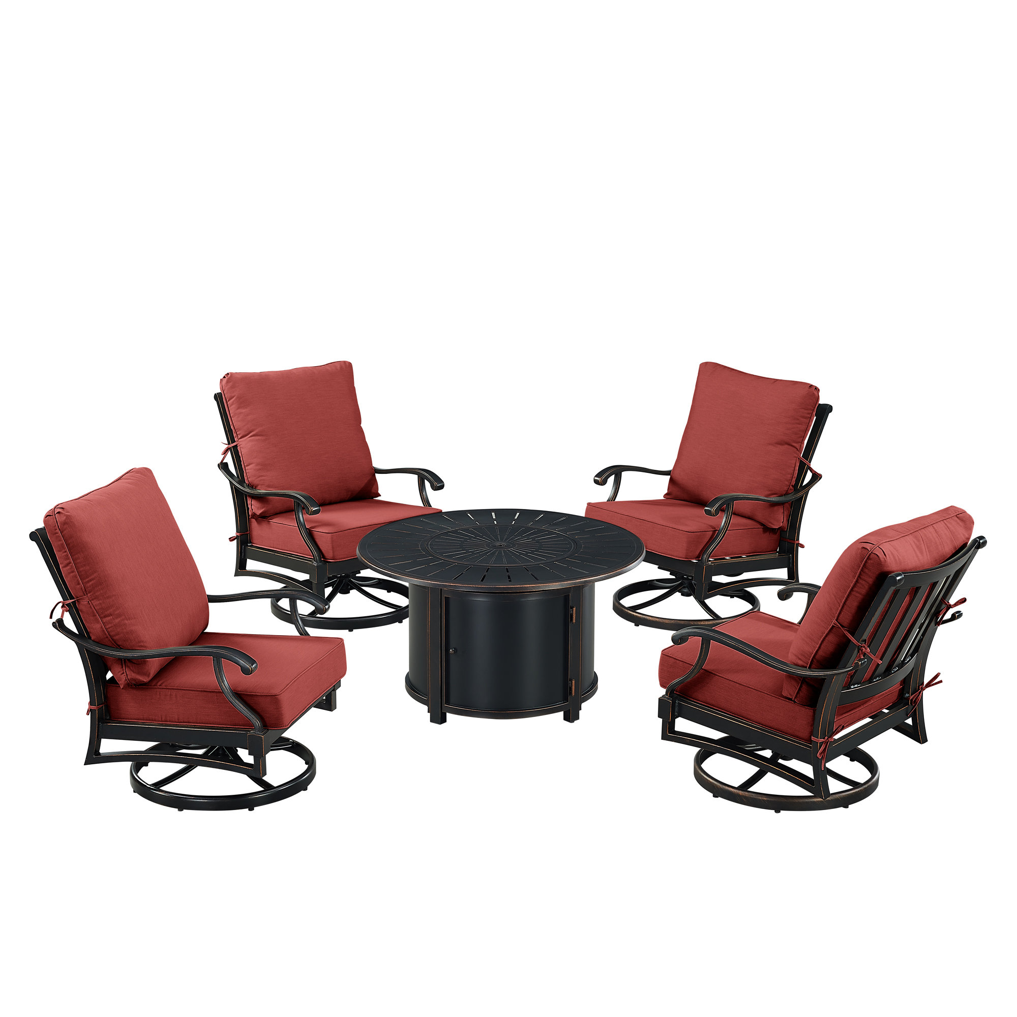 Wildon Home® Paiden 4 - Person Outdoor Seating Group with Cushions ...