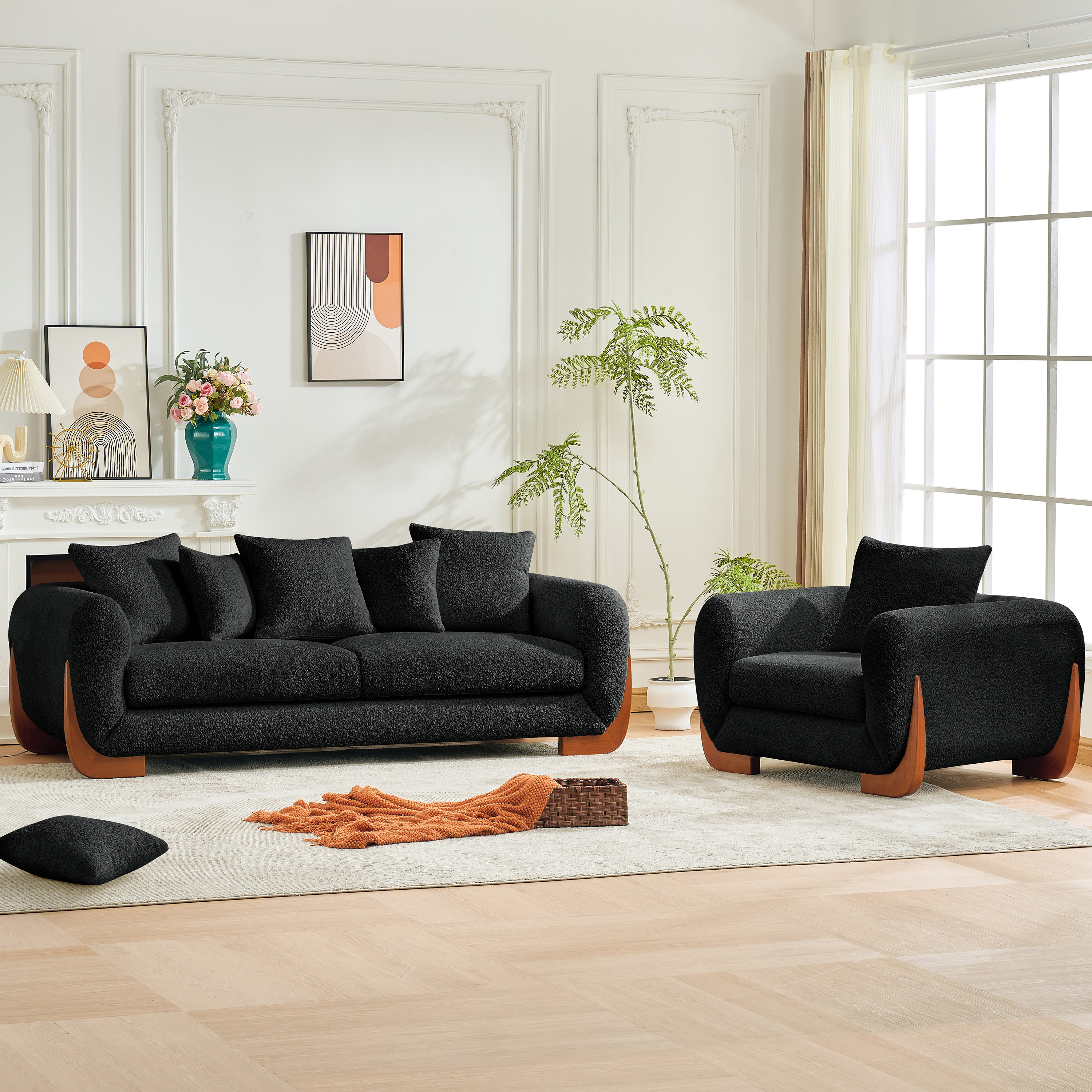 Ivy Bronx Venissa 2 - Piece Bouclé Living Room Set | Wayfair