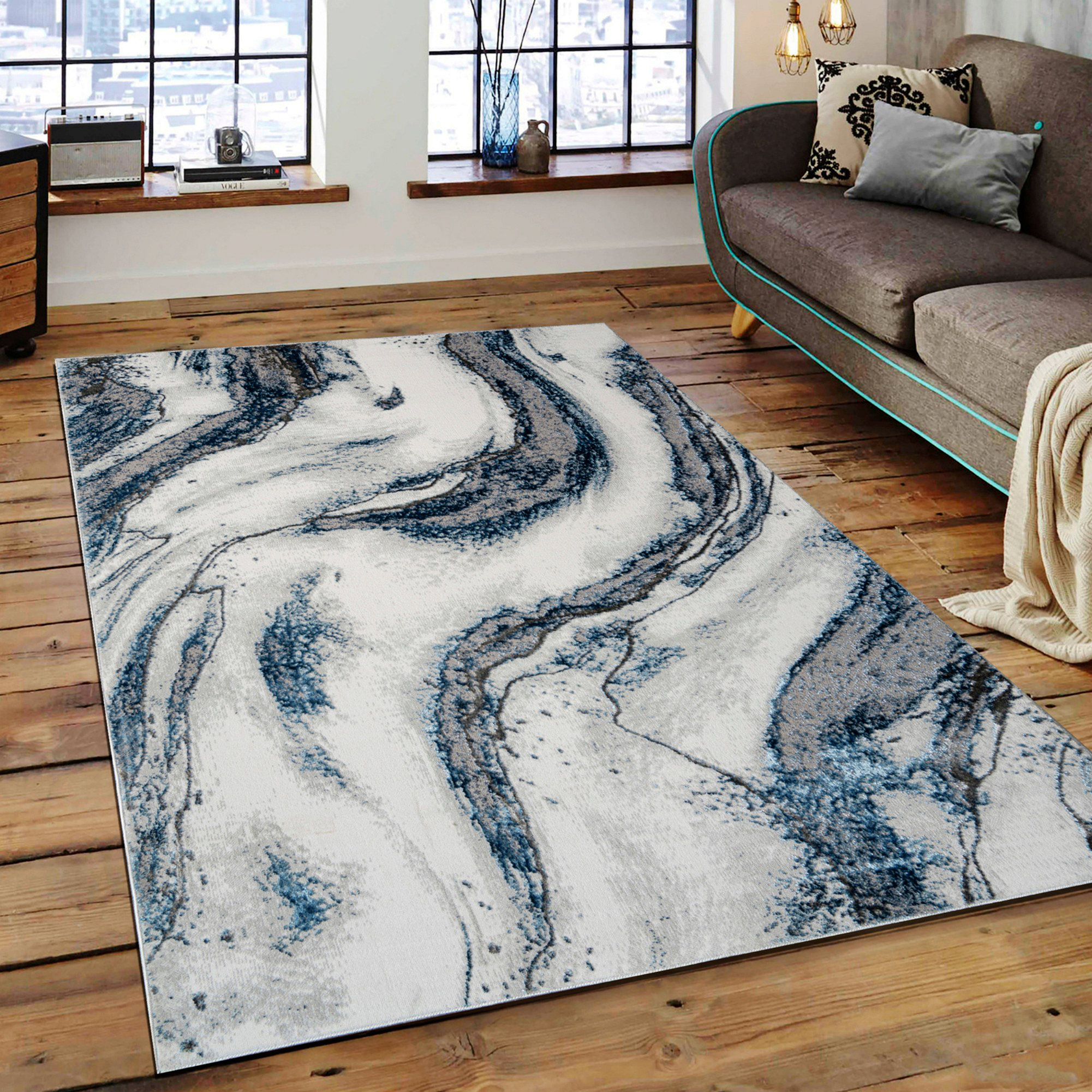 Home Enter Hub Indoor Rug, Living Room Area Rug, Luxury Area Rug With ...