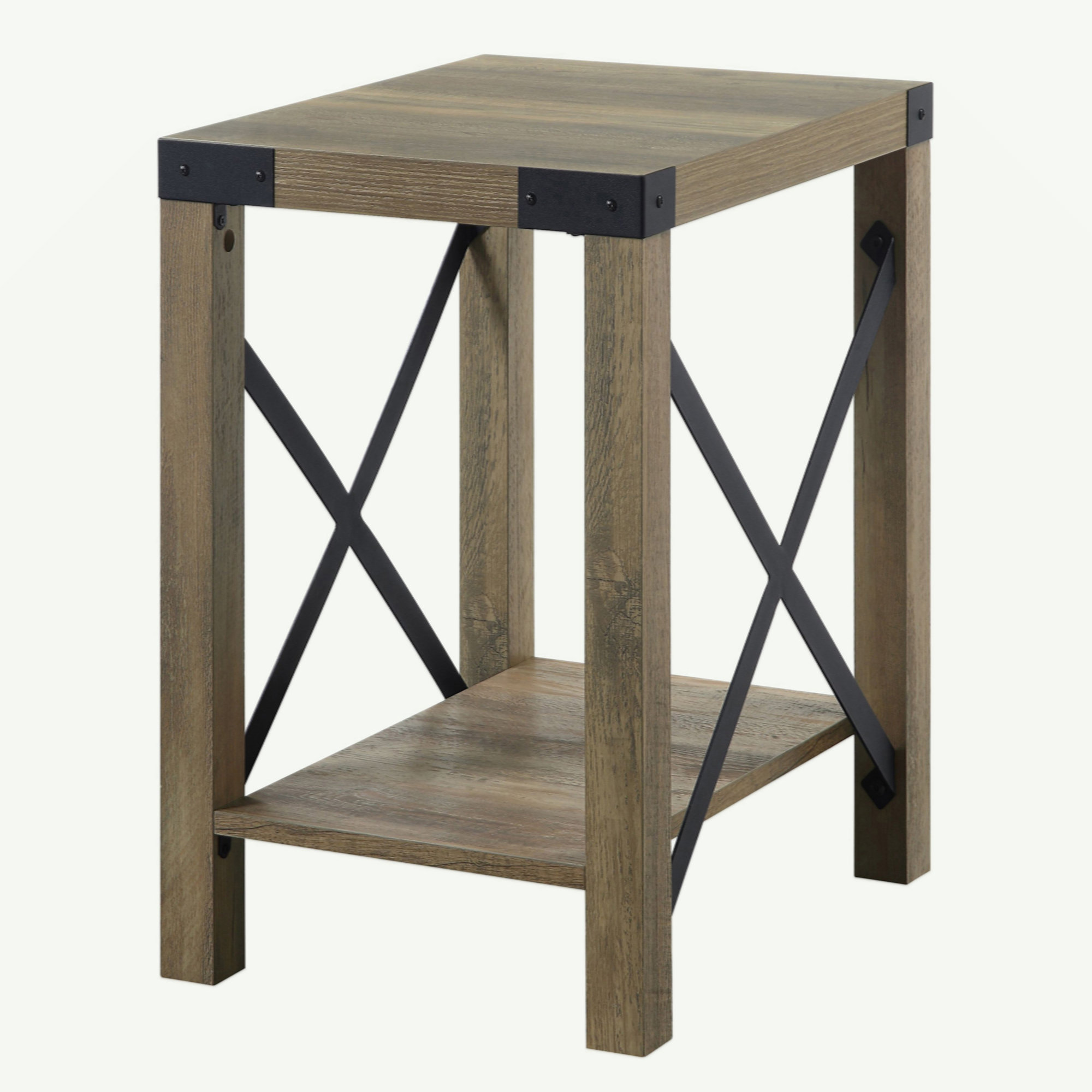 Ophelia & Co. Rustic Oak End Table With Bottom Shelf - Wayfair Canada