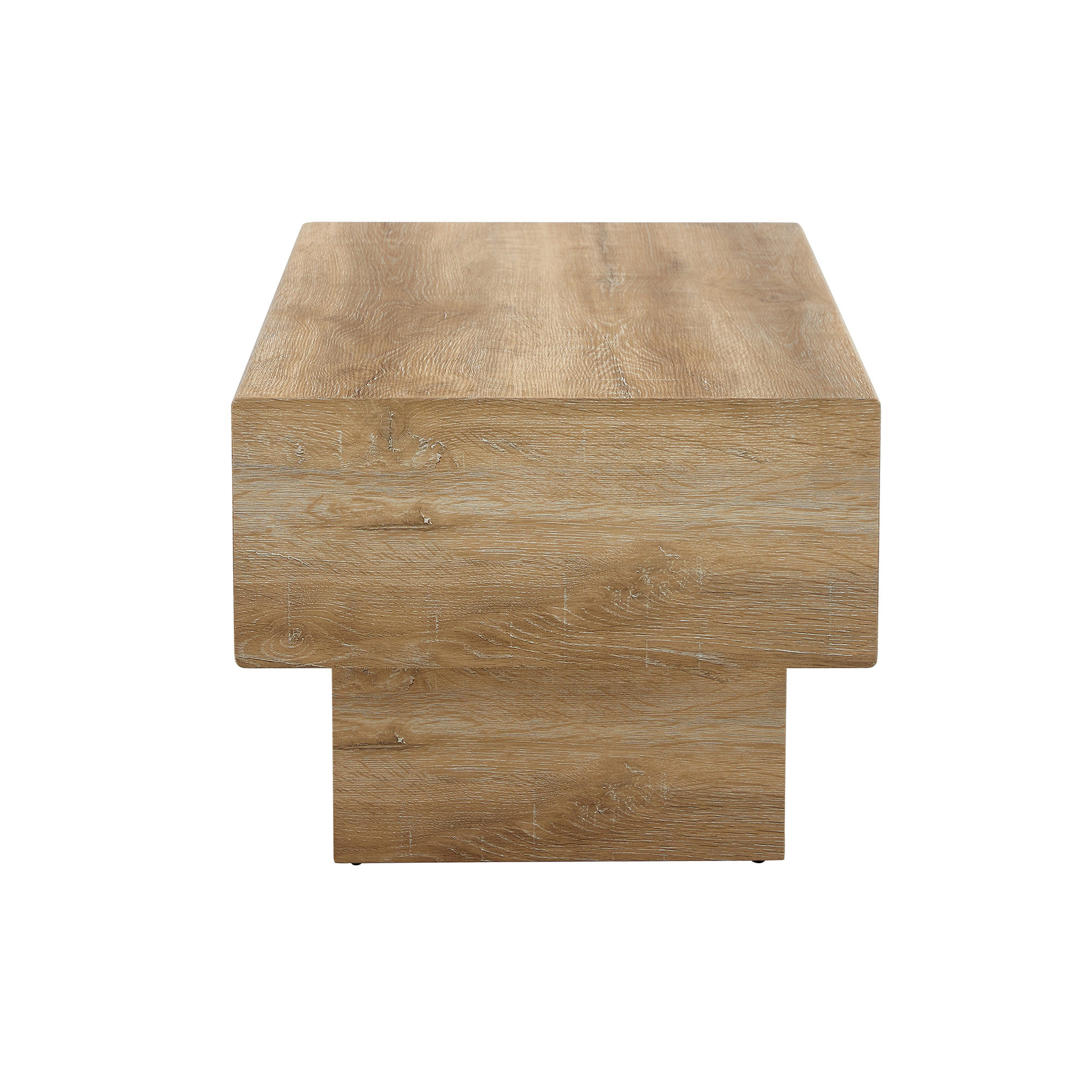Ebern Designs Modern Simple Light Wood Texture MDF Coffee Table - 43.3 ...
