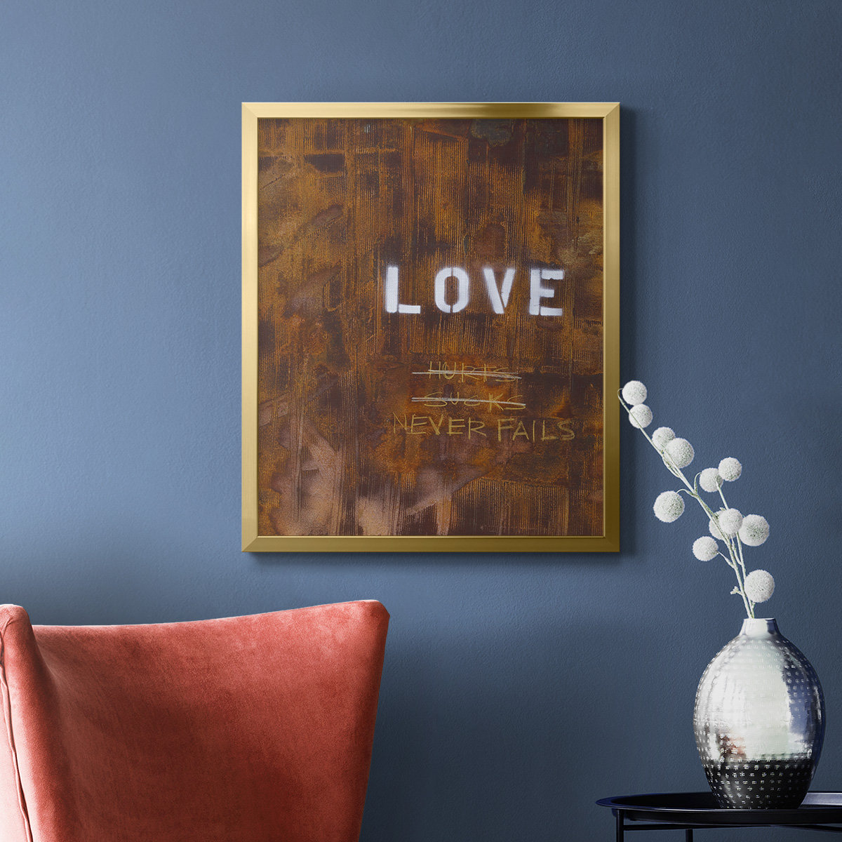 Ebern Designs Love Never Fails I Premium Framed Canvas - Ready to Hang ...