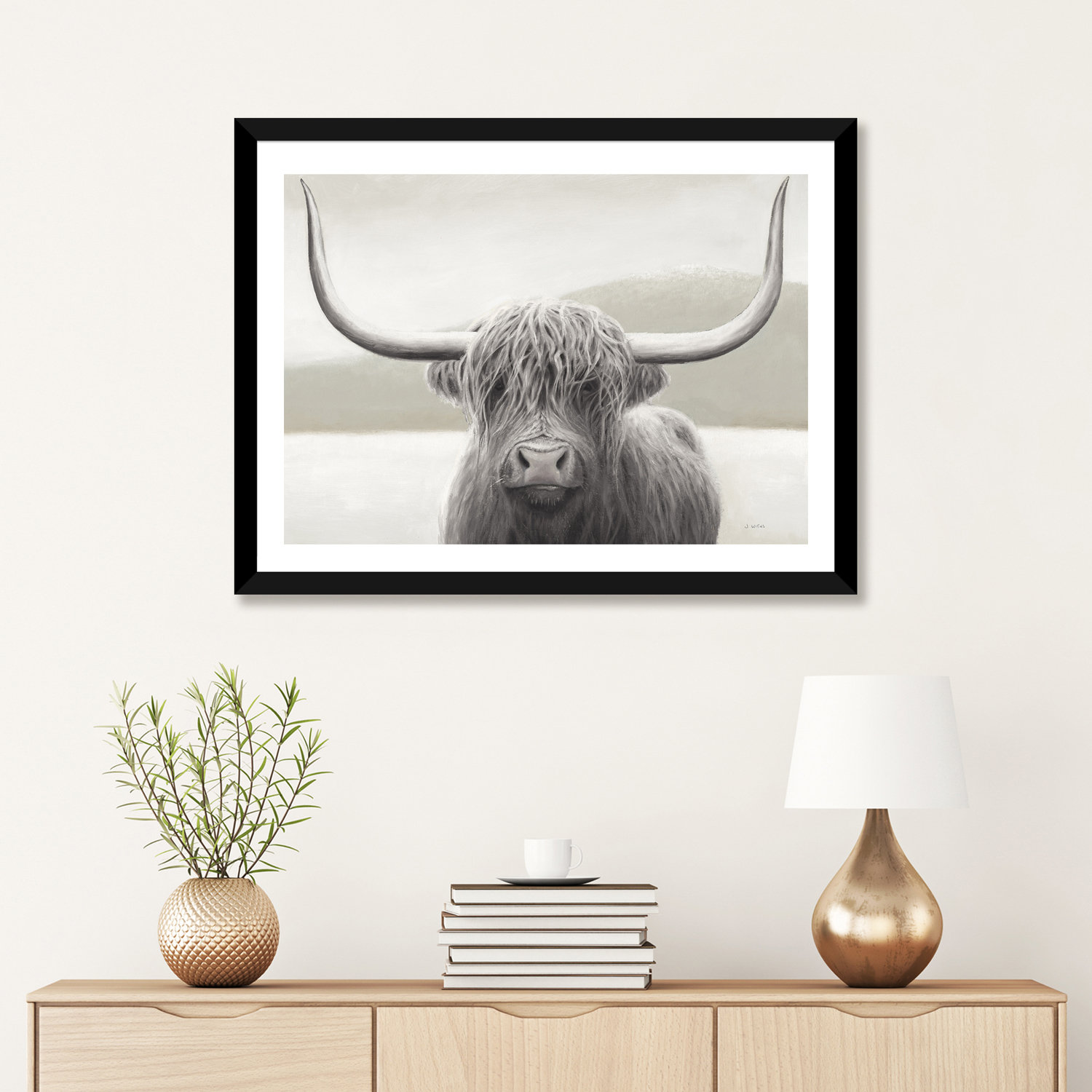 The Twillery Co.® Highland Cow Neutral by James Wiens - Photograph ...