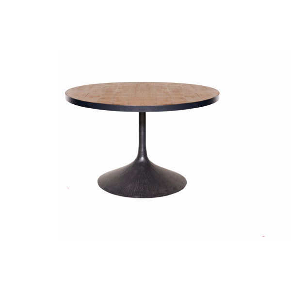 17 Stories Miranda 48" Round Reclaimed Pine Dining Table | Wayfair