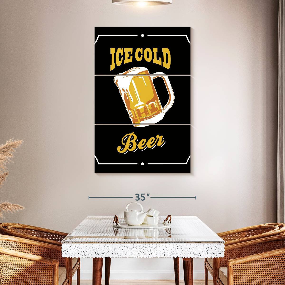 Trinx Kema Ice Cold Beer Wall Sign | Wayfair