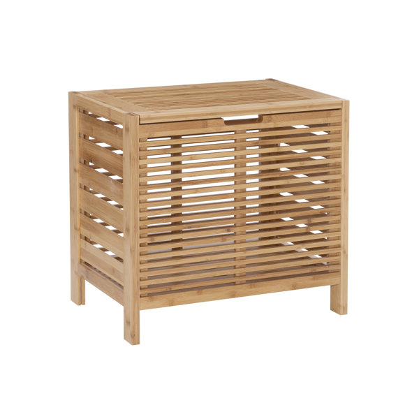 Dotted Line™ Ayden Solid Bamboo Wood Hamper & Reviews | Wayfair