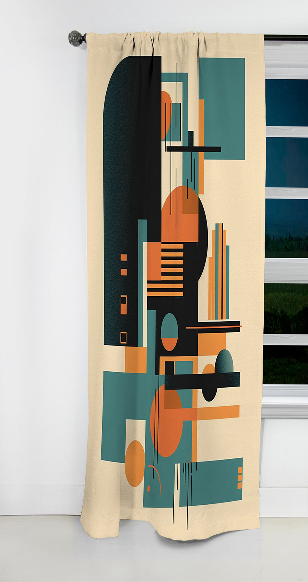 East Urban Home Elaina - Minimalism Abstract Blackout Curtain - 1 ...