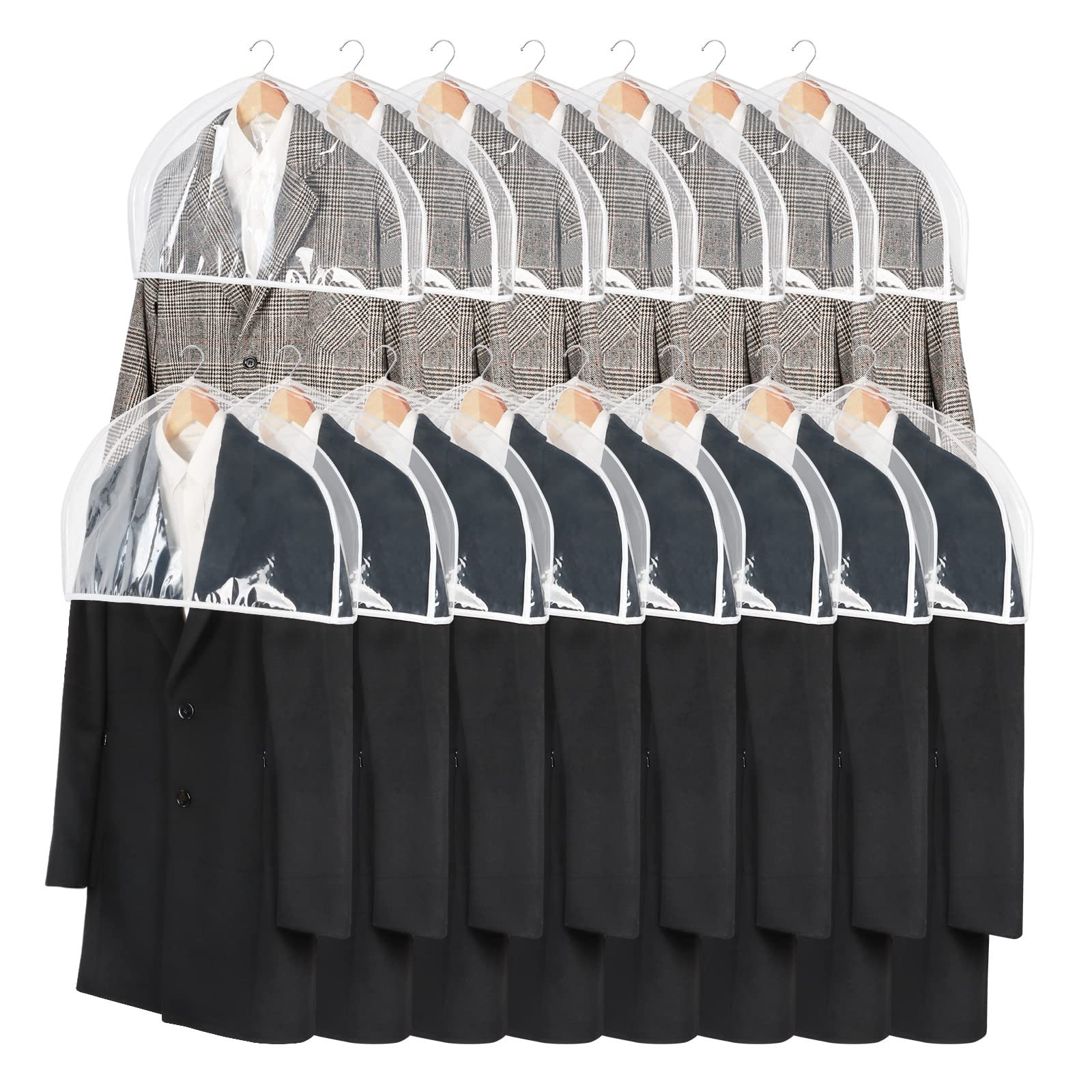 Hokku Designs Clear Shoulder Covers For Clothes (Set Of 15) Breathable ...