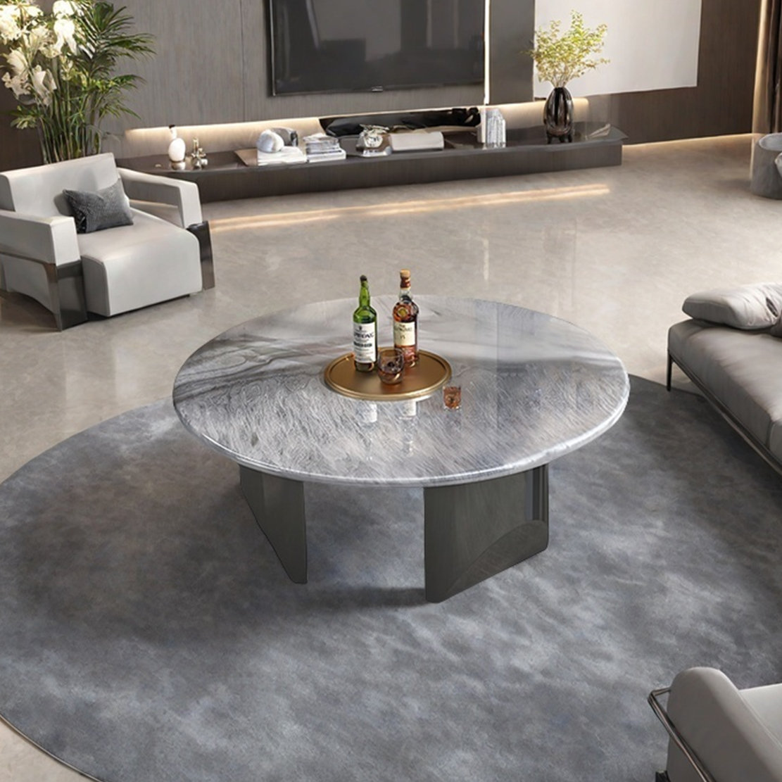 AWORET Microcrystalline stone round coffee table | Wayfair