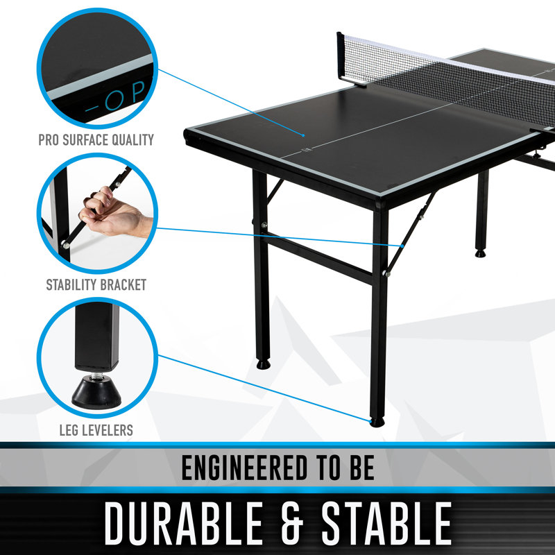 Franklin Sports Mini Foldable Indoor Table Tennis Table (30mm Thick ...