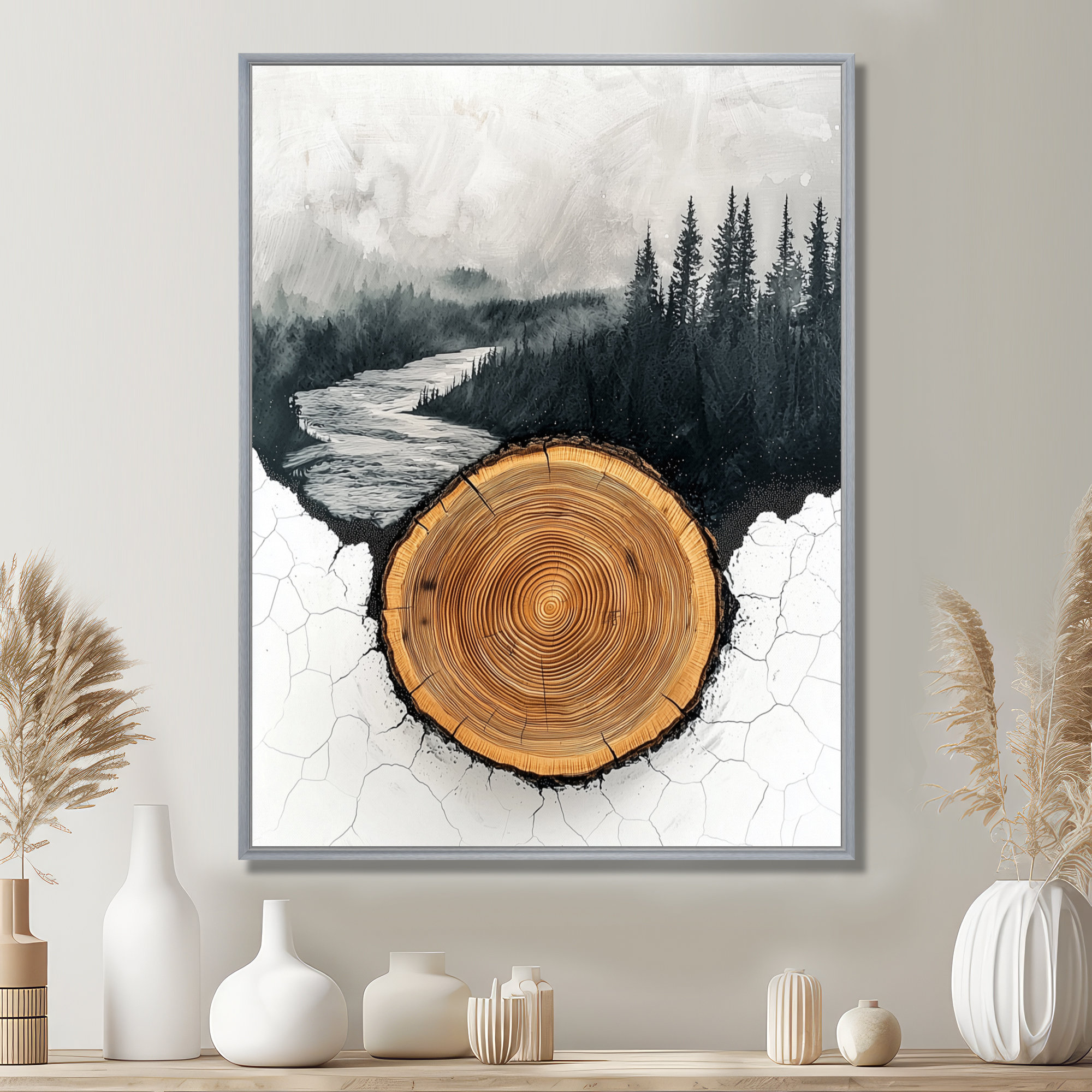 Millwood Pines Girace Crystal Current Into The Winter Forest River III ...