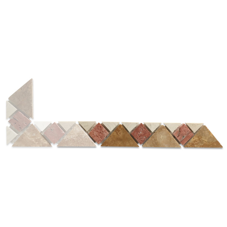 Marble Online Chloe Gold 1.6X7.9 Marble Mosaic Border Listello Tile ...