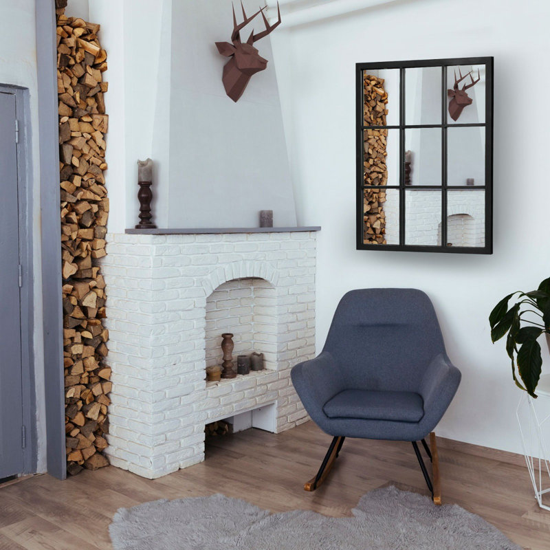 Mercer41 Egberto Rectangular Window Pane Wall Mirror & Reviews | Wayfair