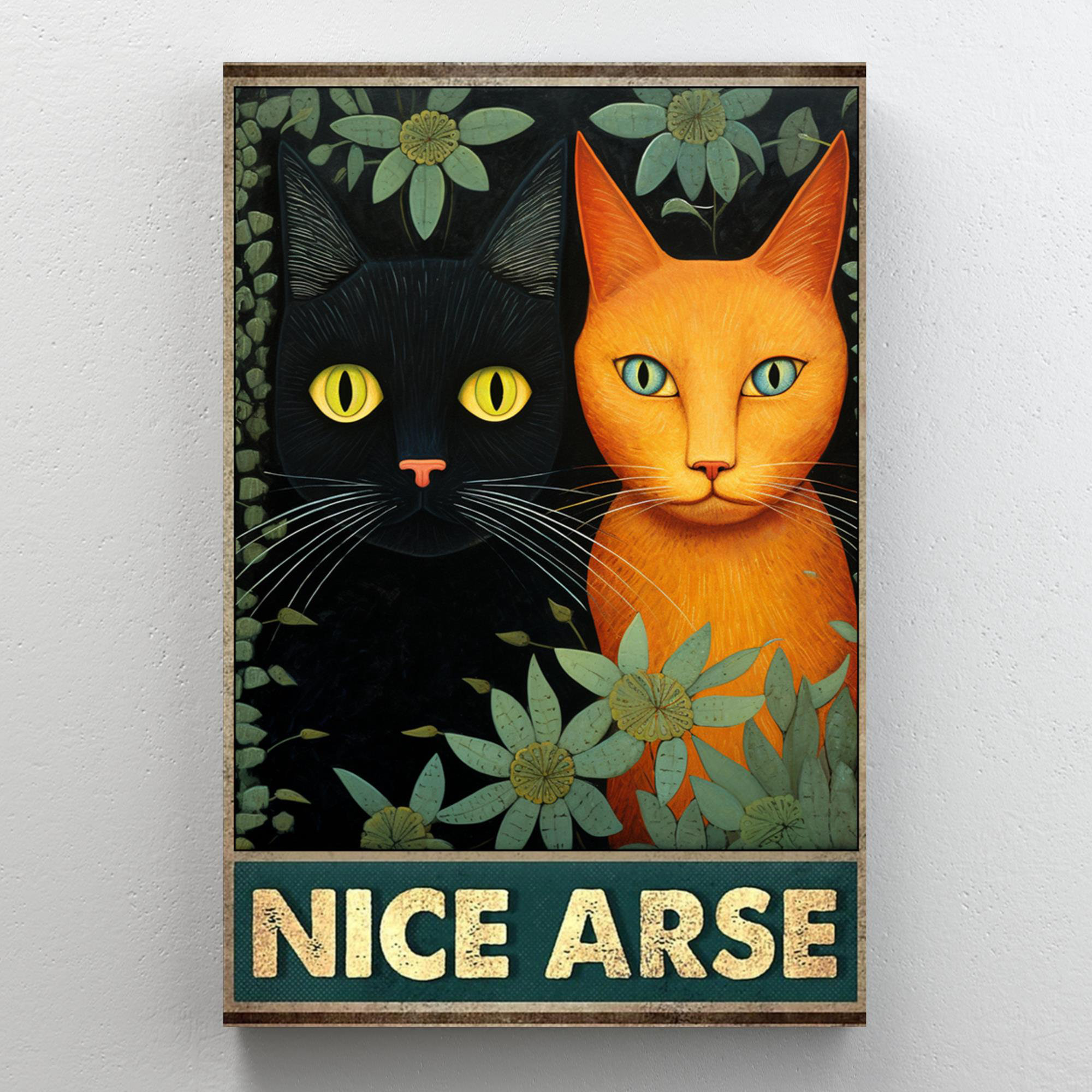 MentionedYou Cats Nice Arse - 1 Piece Rectangle Graphic Art Print On ...