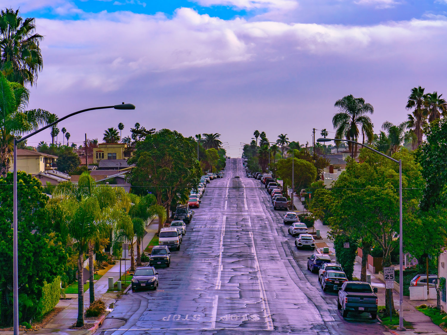 Made & Curated Daytime Street View with Clouds San Diego, California by ...
