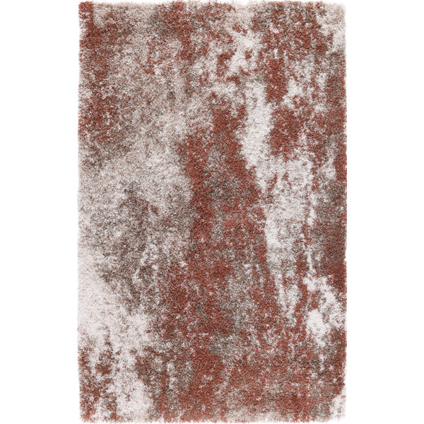 17 Stories Shag Ridley Rust/Brown Rug & Reviews | Wayfair