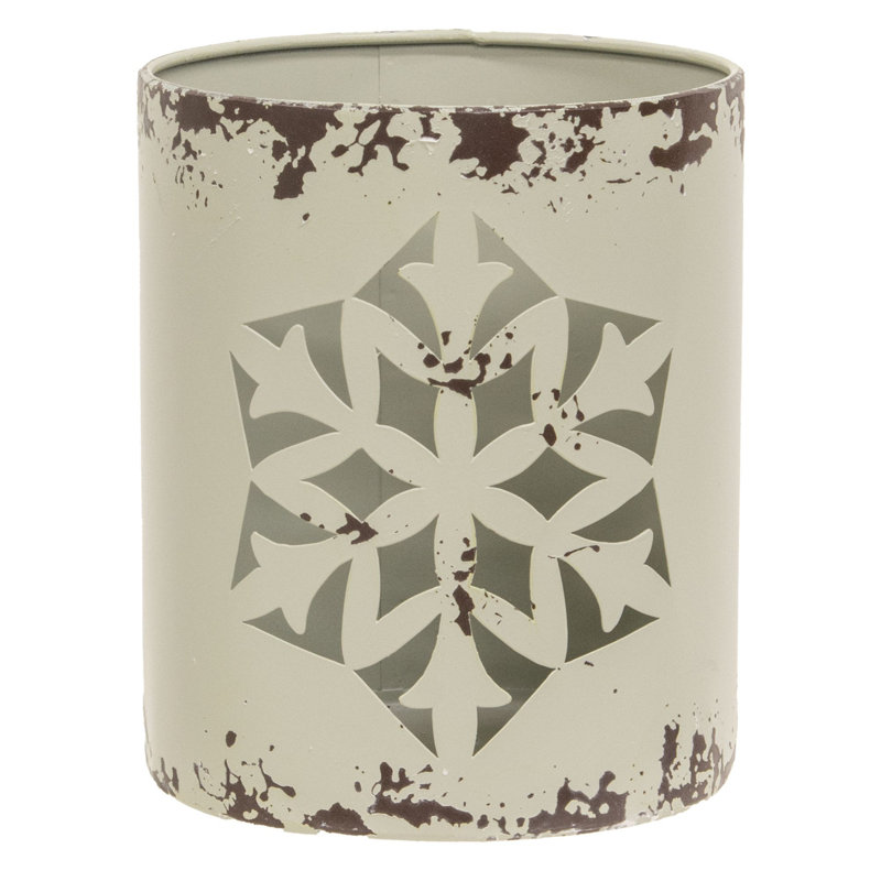 The Holiday Aisle® 3/Set, Distressed Metal Snowflake Buckets | Wayfair