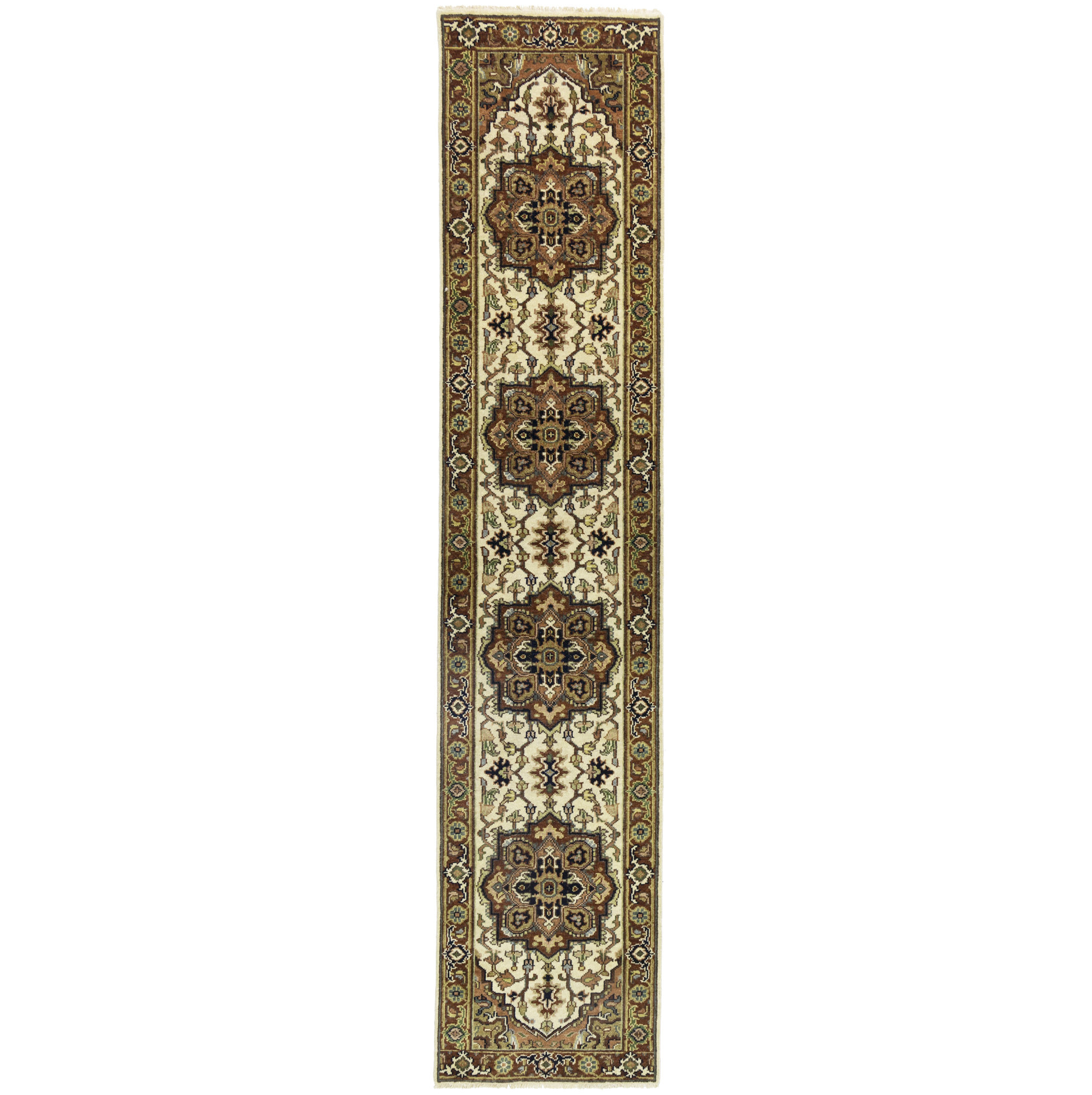 Canora Grey Rigsbee Oriental Handmade Hand-Knotted Runner 2'6" x 11'9 ...