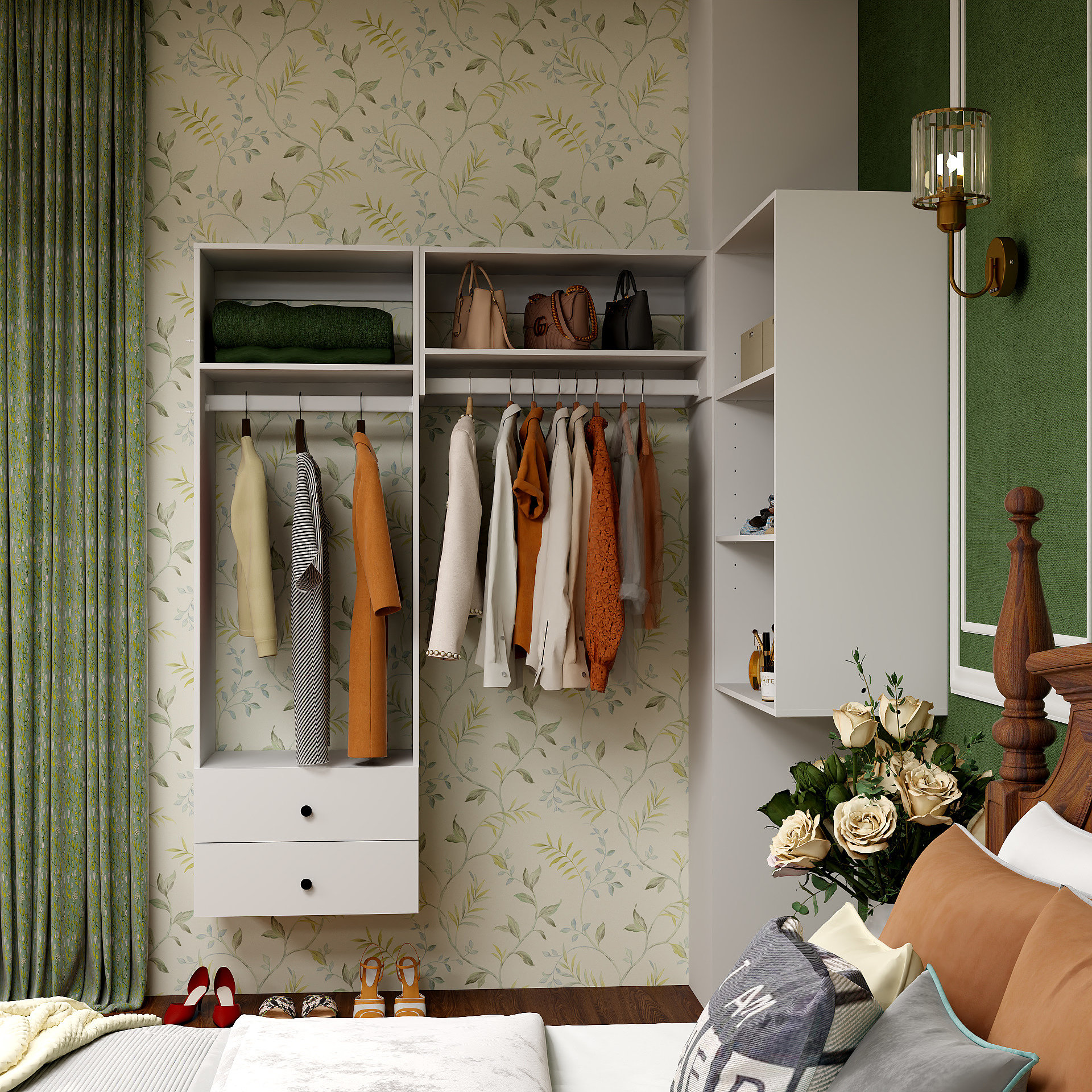 Latitude Run® Zevion 86.61'' Closet System | Wayfair