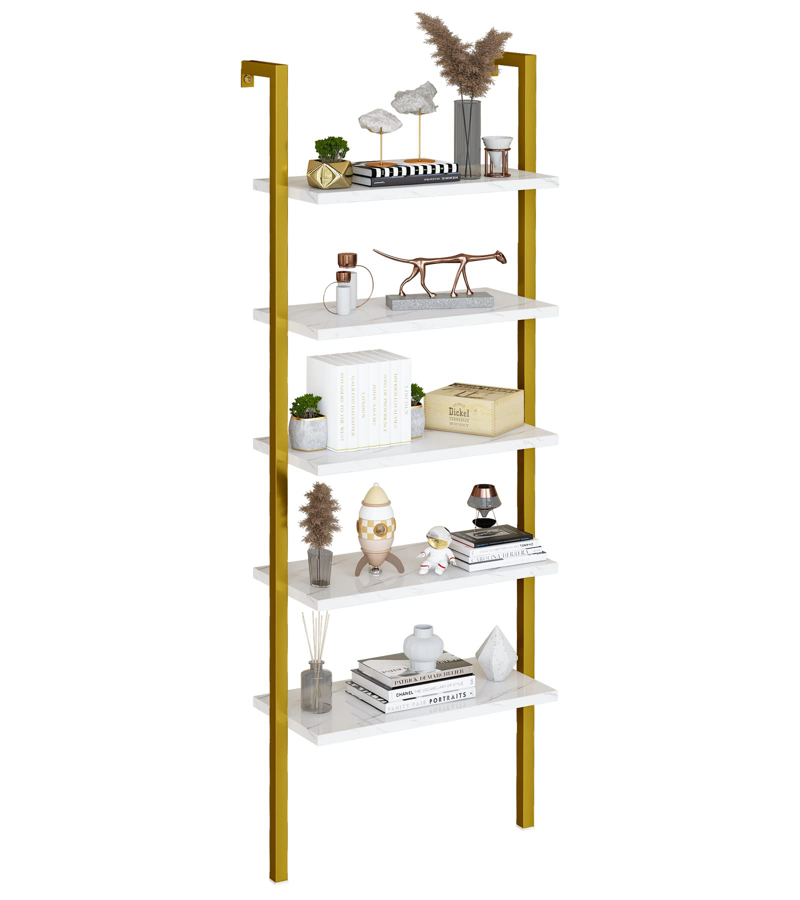 Mercer41 Industrial 5-Tier Wall-Mounted Ladder Shelf | Wayfair